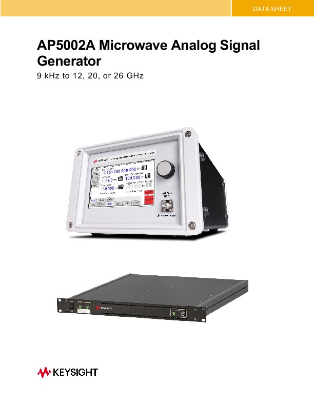 AP5002A Microwave Analog Signal Generator PDF Asset Page | Keysight
